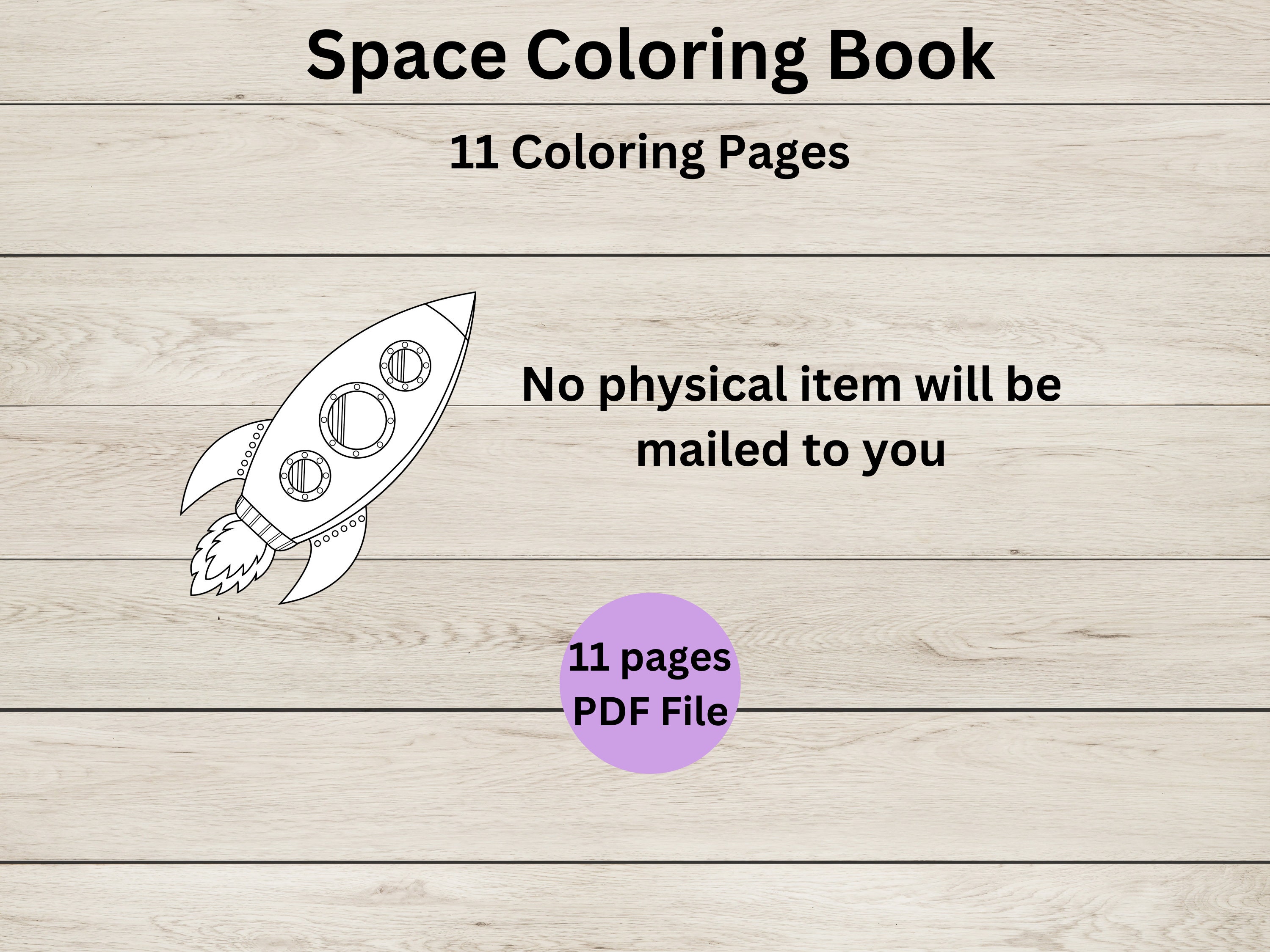 Space Coloring Book Printable Activity 11 Space Coloring Pages PDF File ...