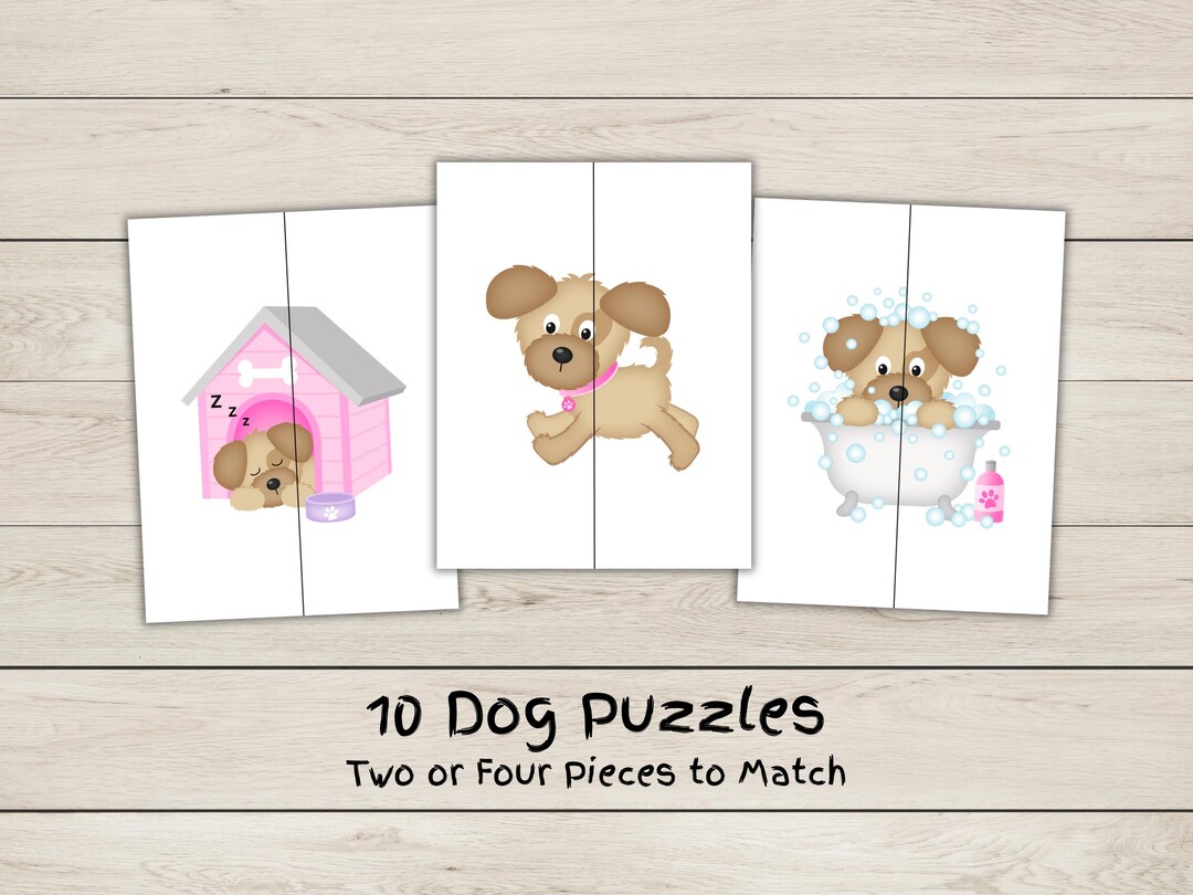 Printable Puzzles - Dogs - Matching Game - Etsy