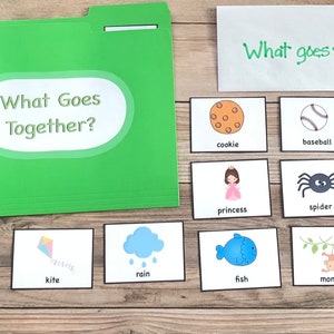 What Goes Together? File Folder Game - Match Objects That Go Together ...
