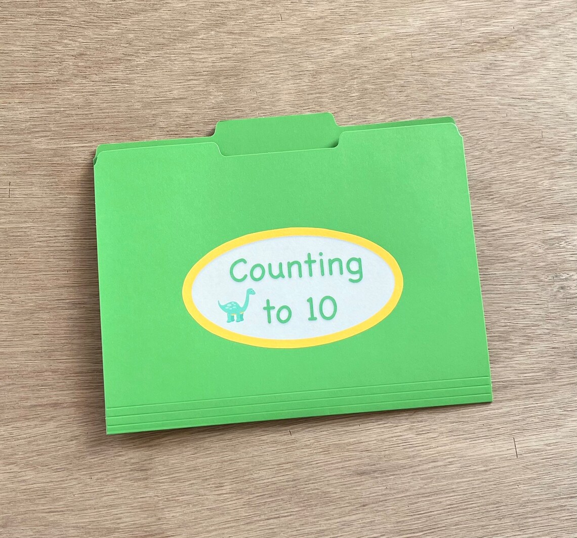Counting File Folder Game - Count to 10 - Dinosaurs - Etsy