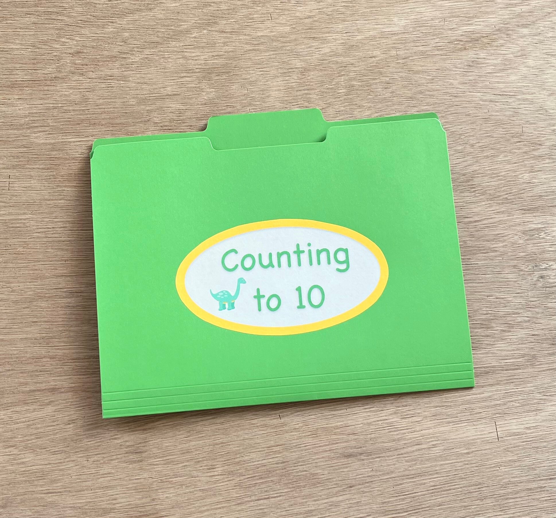 Counting File Folder Game - Count to 10 - Dinosaurs - Etsy