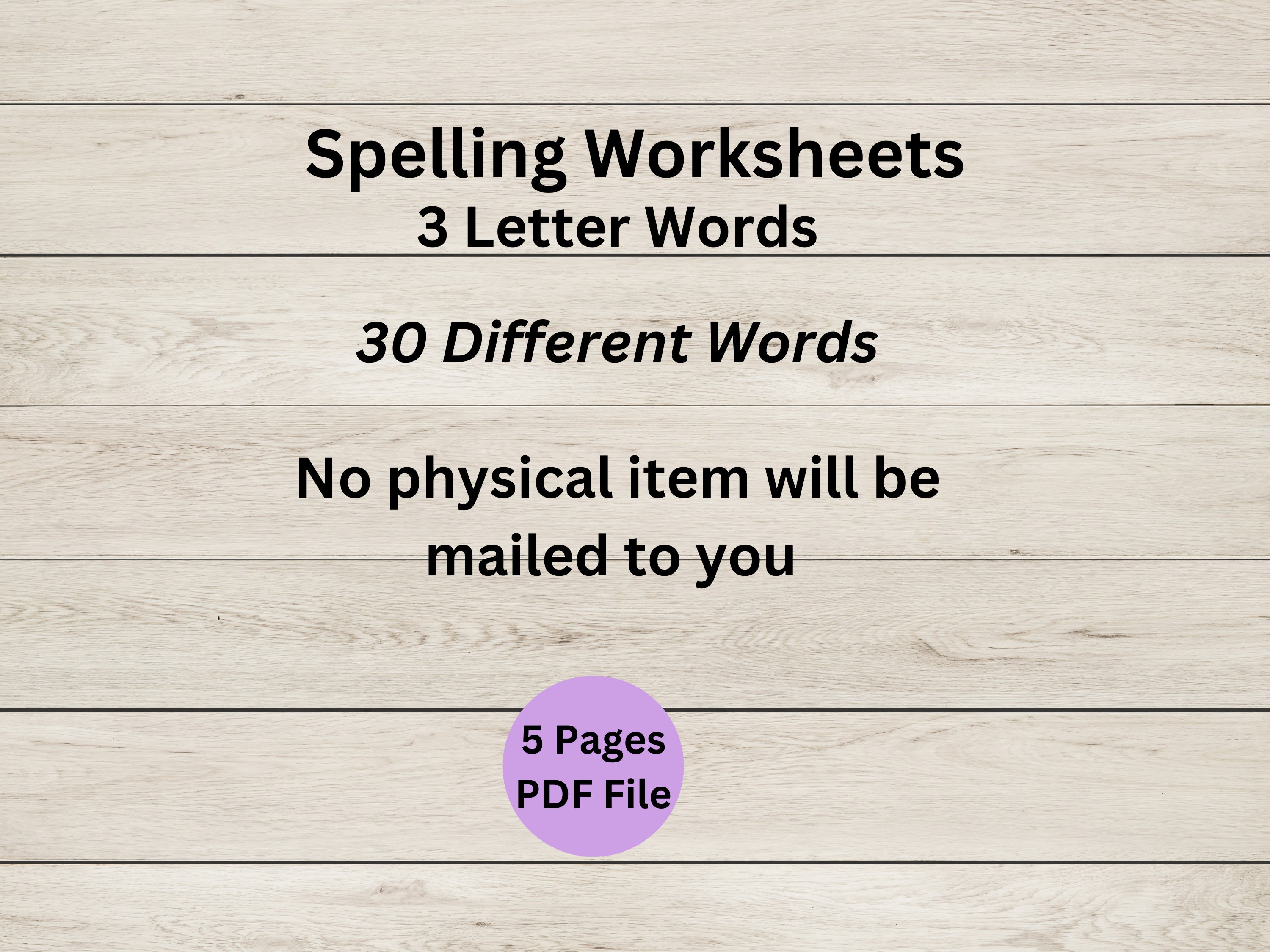 Hojas De Trabajo De Palabras De Tres Letras Personaliza Online 45
