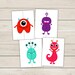 Monster Puzzles - Matching Game - 10 Puzzles - Two or Four Piece ...