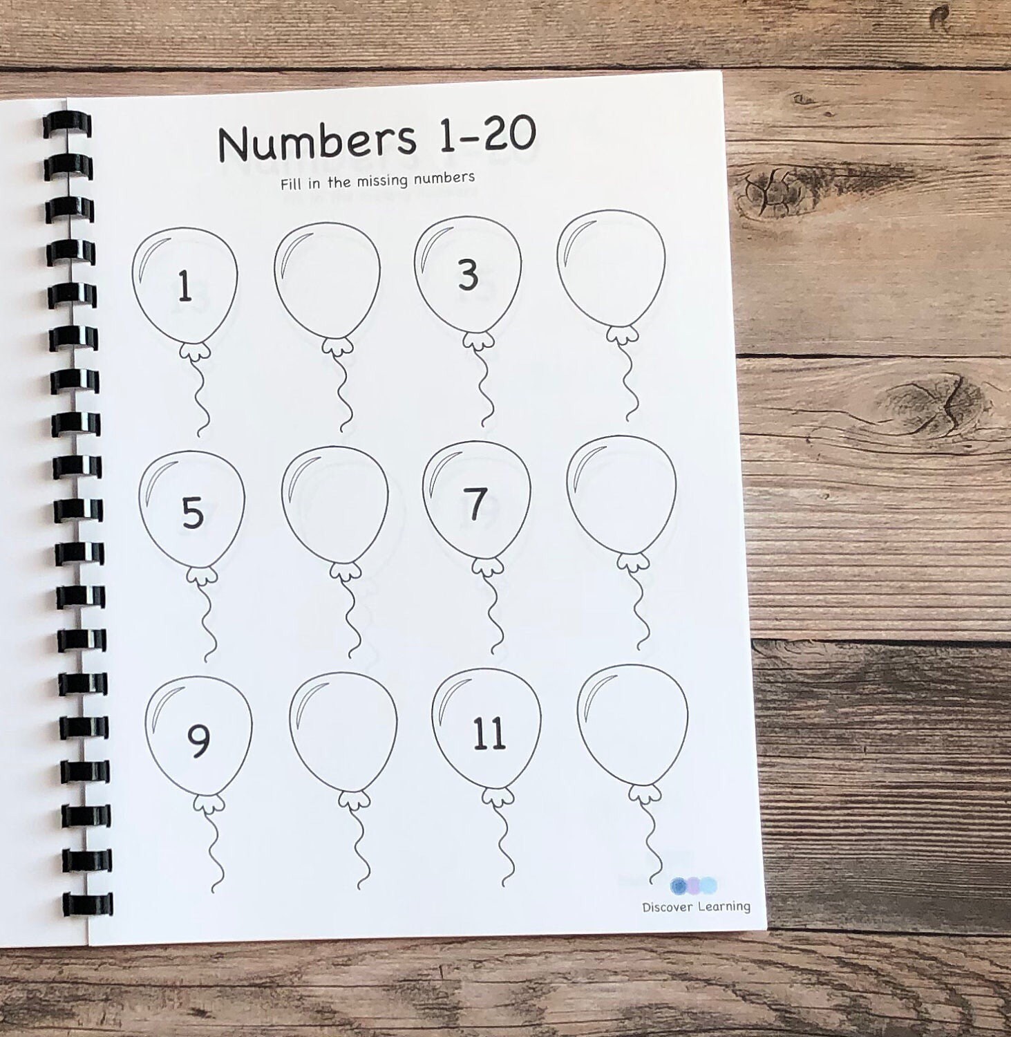 Counting and Numbers Workbook Counting to 20 Dry Erase or Regular Paper ...