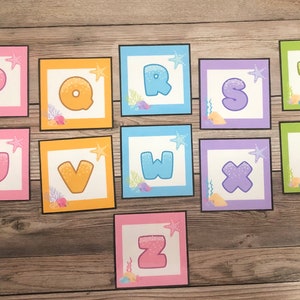 Alphabet Flash Cards and Numbers 1 to 10 Ocean Theme - Etsy