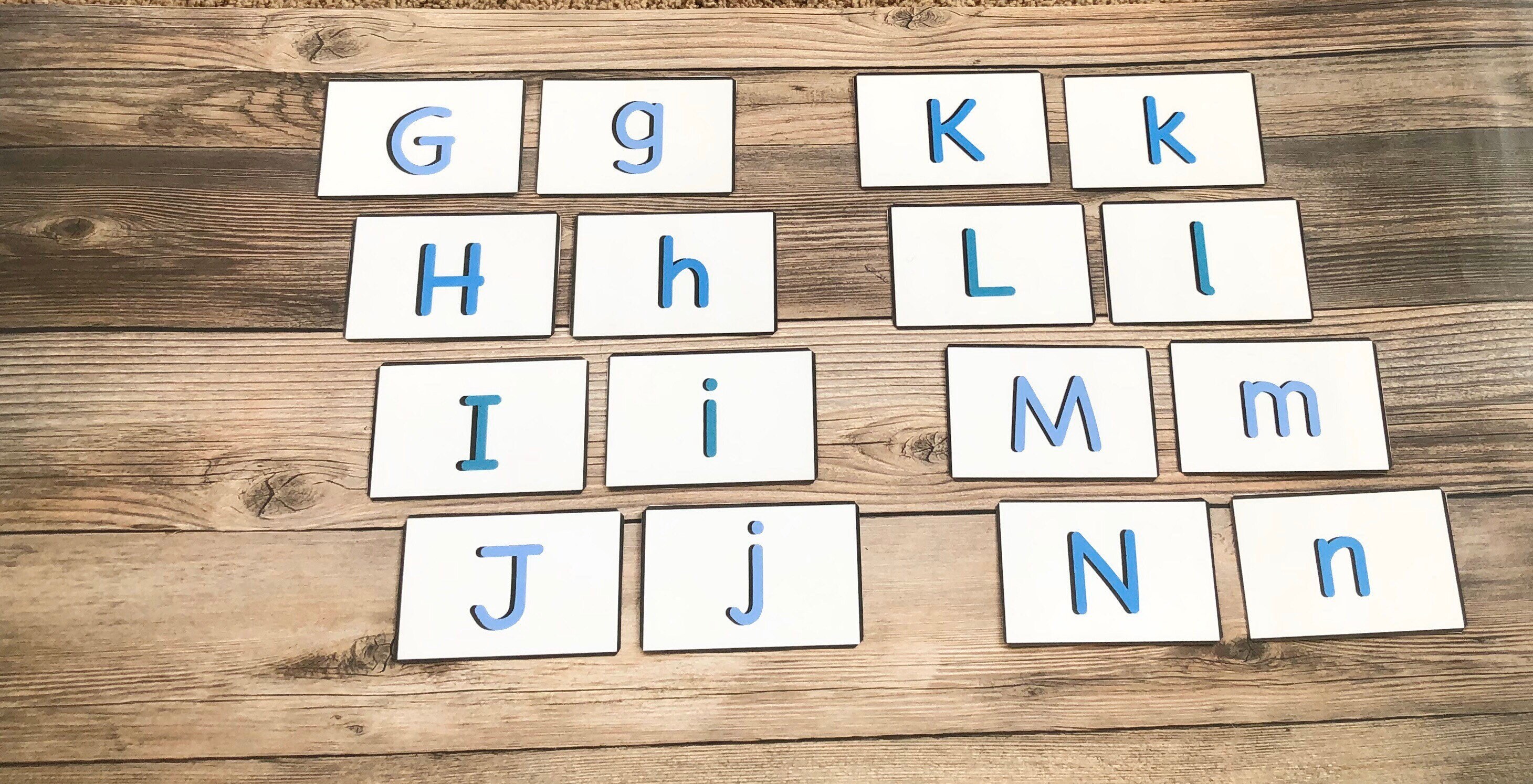 Alphabet Flash Cards Printable Uppercase And Lowercase Etsy