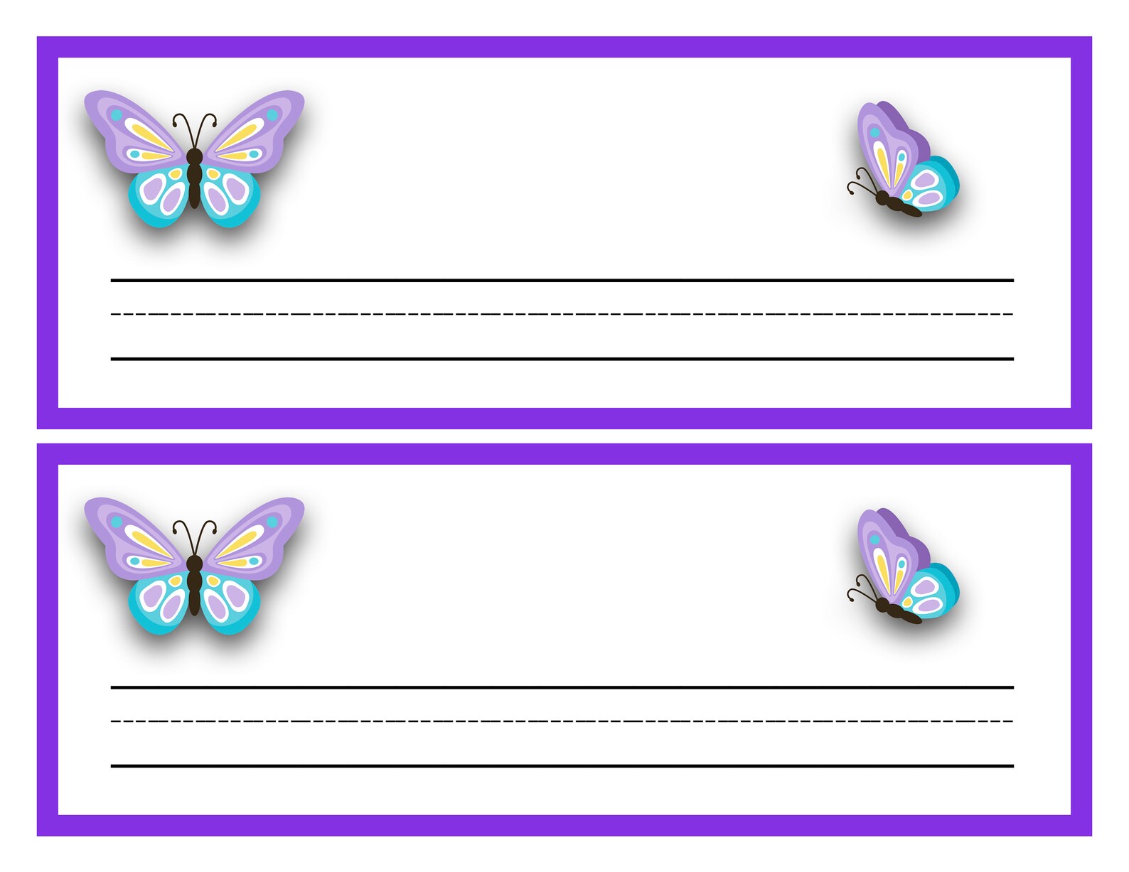 Name Plates Name Tags Butterflies Practice Writing Name | Etsy