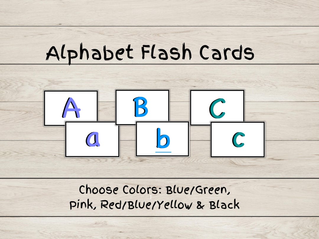 Alphabet Flash Cards - Match Uppercase and Lowercase Letters - Choose a ...