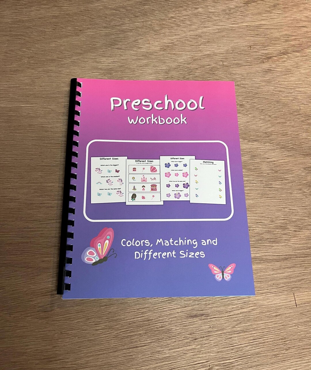 Preschool Workbook - Colors, Matching & Different Sizes Ready to Use ...