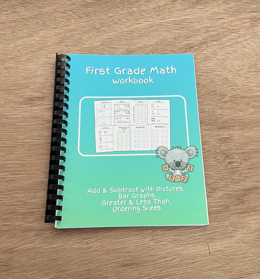 First Grade Math Workbook: Addition, Subtraction, Bar Graphs - Dry ...
