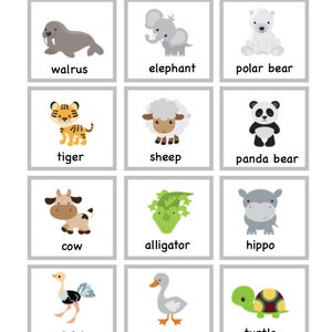 Animal Bingo 30 Different Game Boards Printable Game Call - Etsy