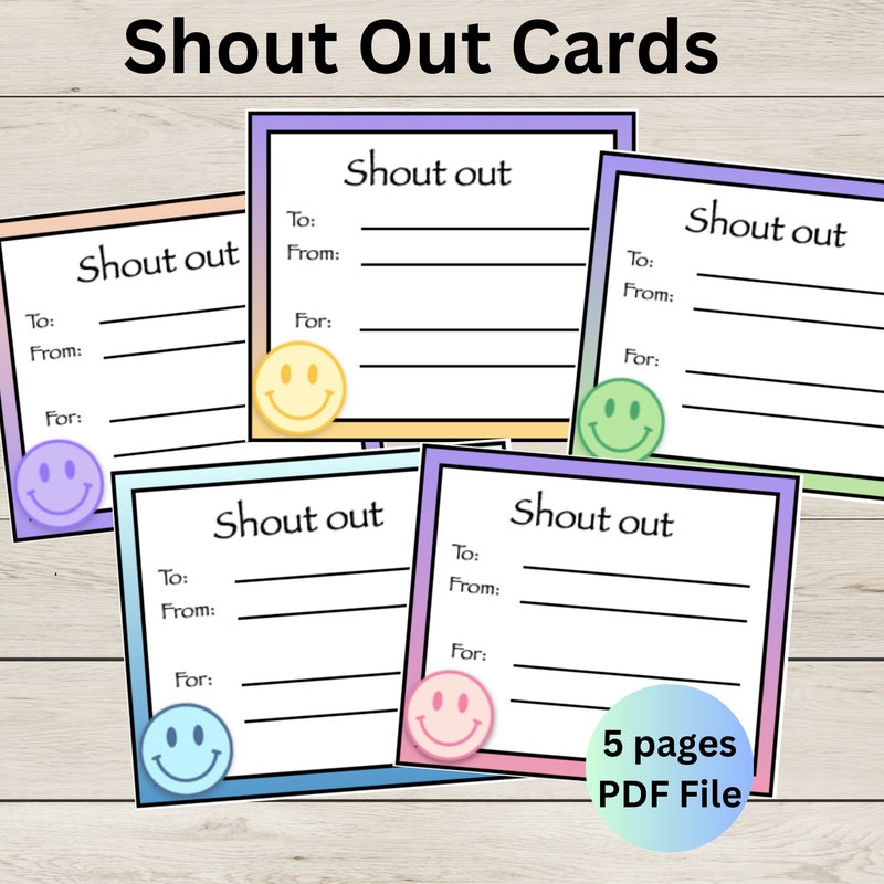 Shout Out Cards - Etsy