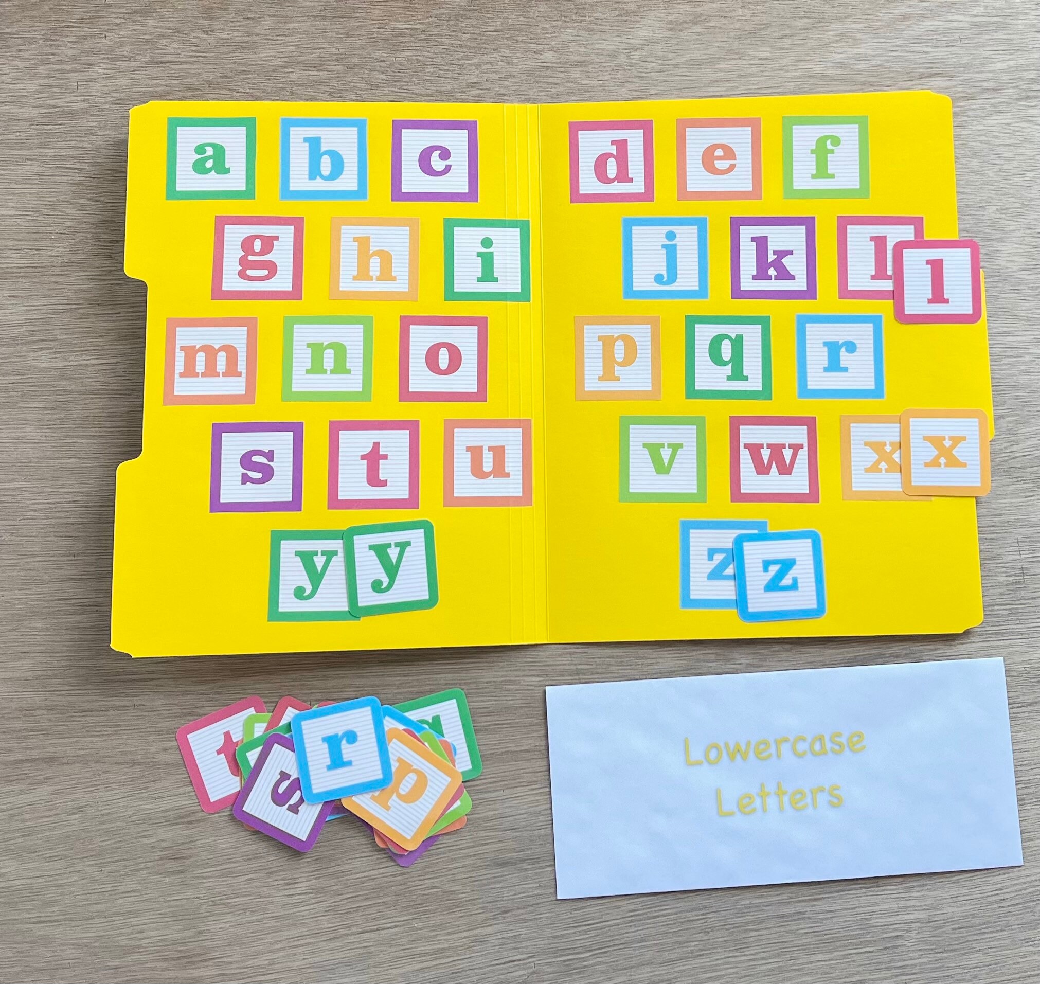 Alphabet File Folder Games, Matching Letters - Letter Recognition -set ...