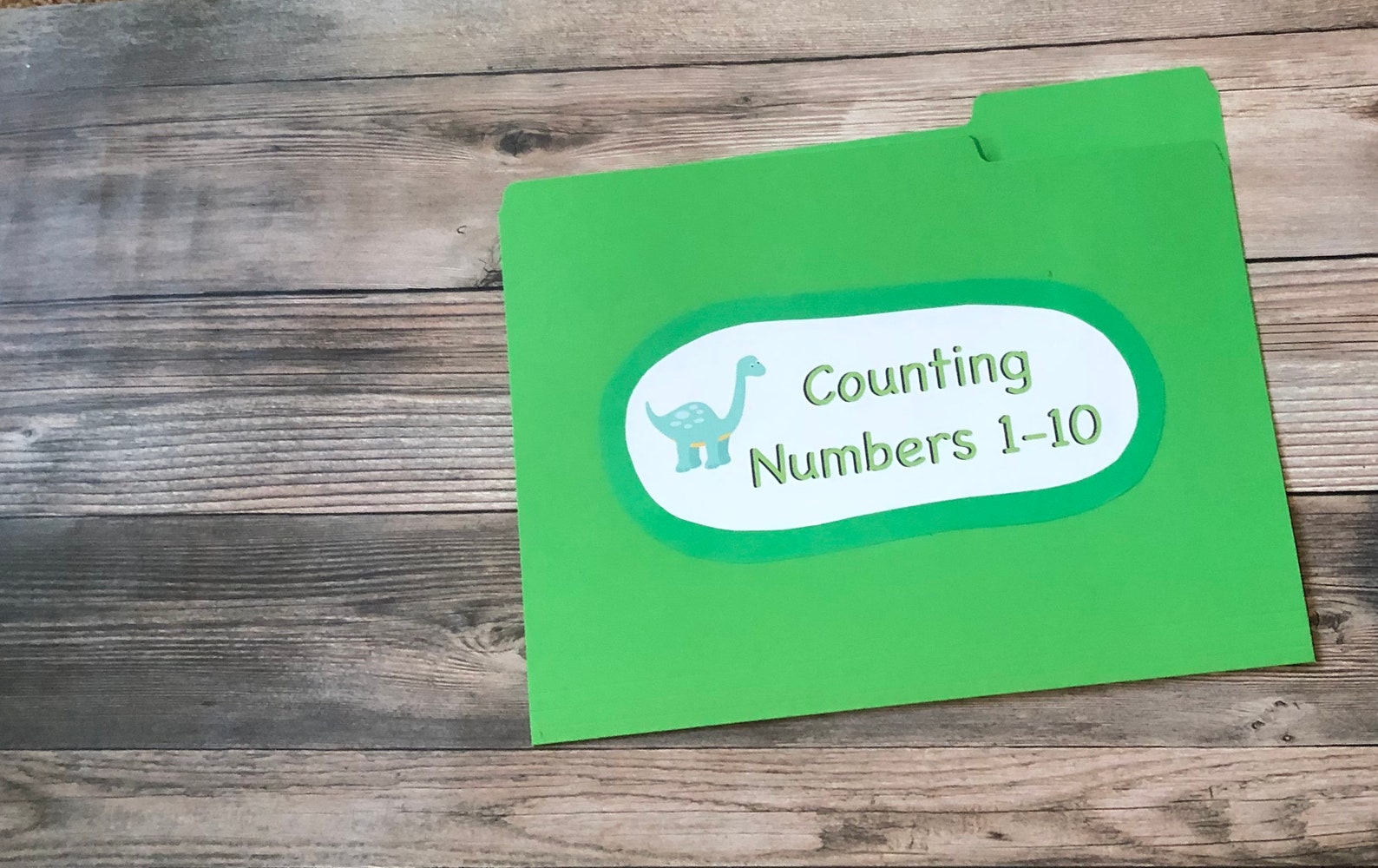 Counting File Folder Game Count to 10 Dinosaurs - Etsy
