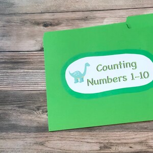 Counting File Folder Game Count to 10 Dinosaurs - Etsy