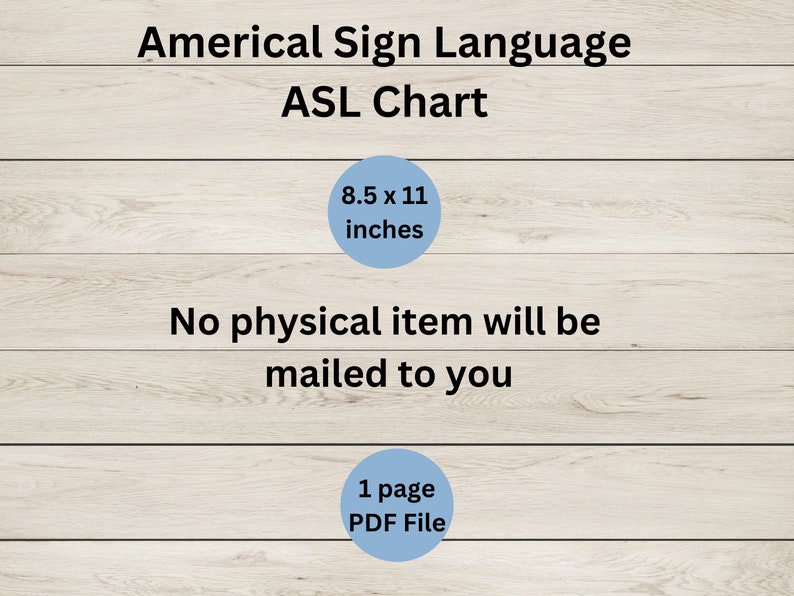 American Sign Language Chart Alphabet Chart ASL Chart - Etsy UK
