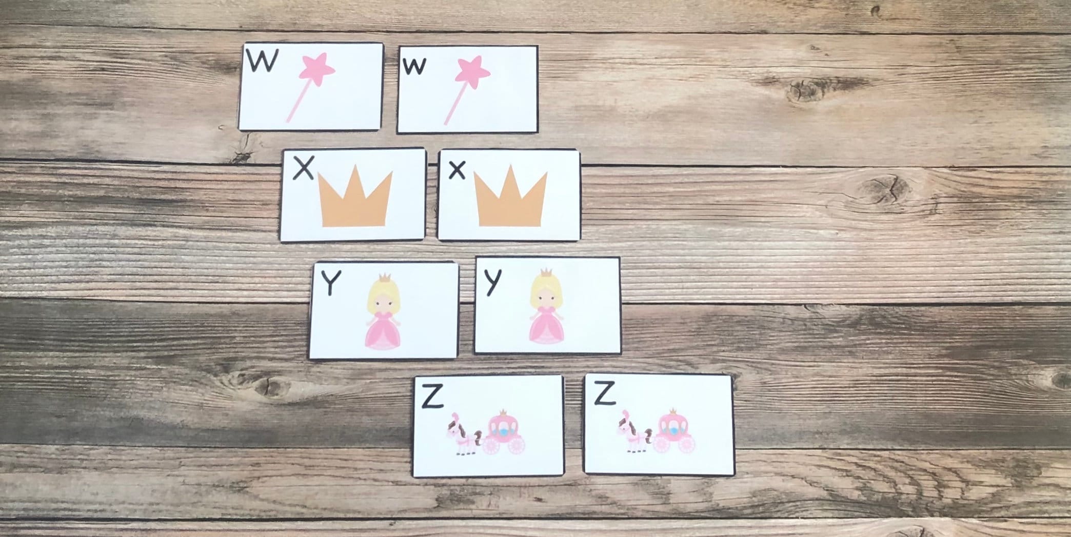 Alphabet Flash Cards -princess Theme - Match Uppercase and Lowercase ...