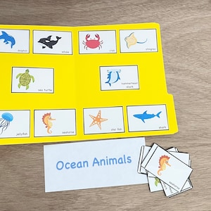 Animal File Folder Games- Matching - Farm, Ocean and Woodland Animals ...