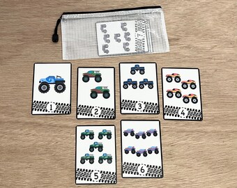 Monster Truck Flash Cards - Etsy