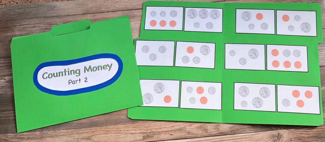 Counting Money File Folder Games - Identifying Coins and Bills - Money ...