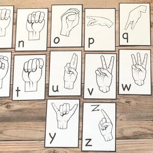 Sign Language Flash Cards Laminated ASL Flash Cards Letters and Numbers ...