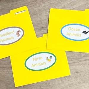 Animal File Folder Games- Matching - Farm, Ocean and Woodland Animals ...