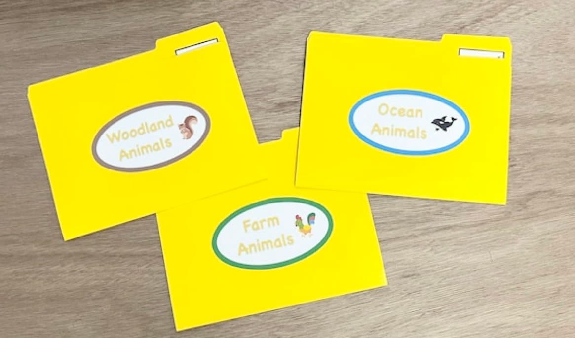 Animal File Folder Games- Matching - Farm, Ocean and Woodland Animals ...