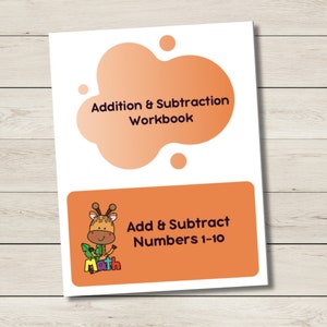 Dry Erase Addition & Subtraction Workbook Numbers 1 to 10 Dry Erase or ...