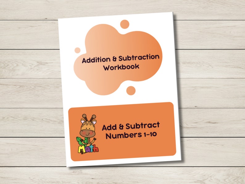 Dry Erase Addition & Subtraction Workbook Numbers 1 to 10 Dry Erase or ...