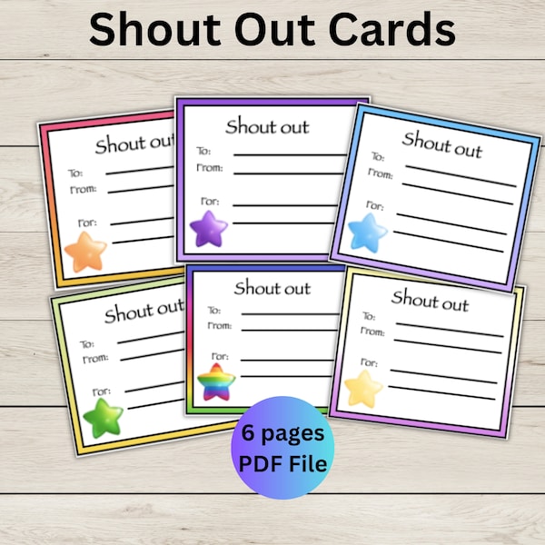 Shout Out Cards - Etsy