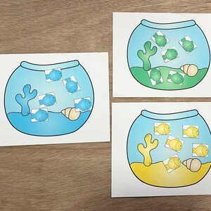 Matching Colors Sorting Colors Game 10 Different Color Fish Printable ...