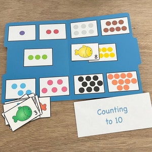 Counting and Colors File Folder Games - Counting to 10 -, Identifying ...