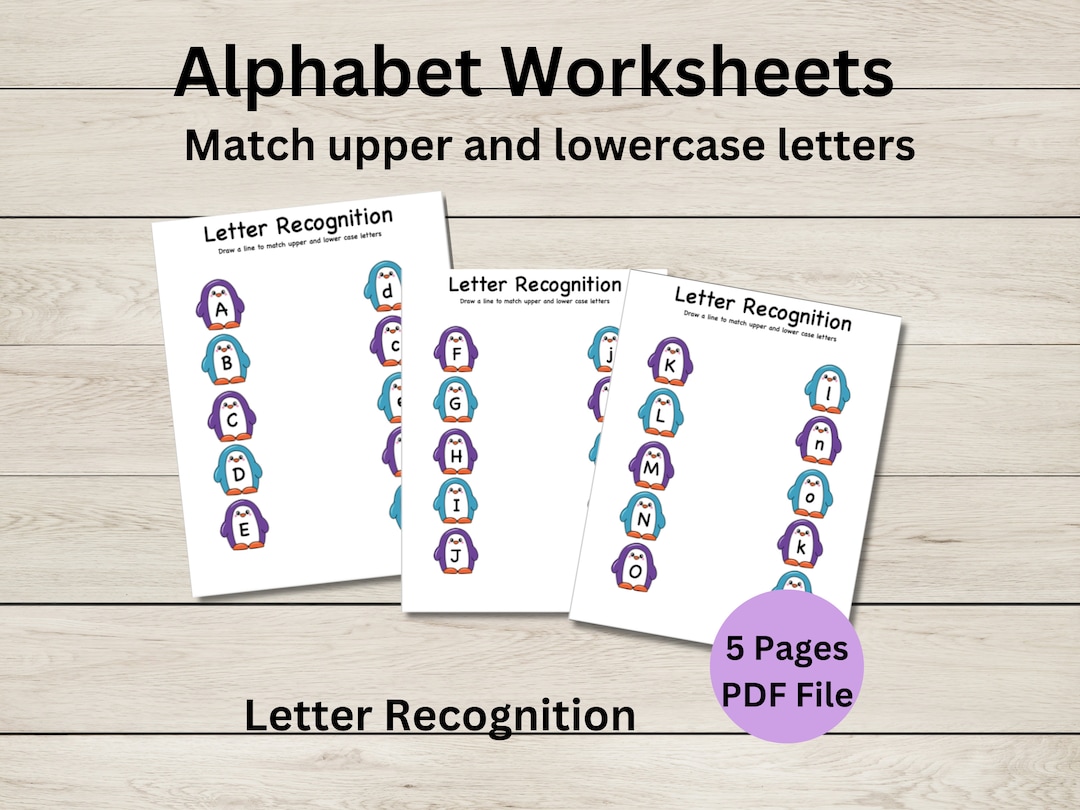 Alphabet Matching Worksheet - Uppercase and Lowercase Letters PDF ...