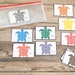 Colors Flash Cards Turtles Laminated 12 Different Colors - Etsy
