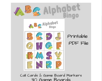 Alphabet Bingo Printable | Etsy