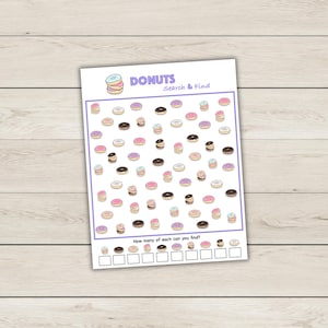 Donut Printable Games Activities I Spy Tic Tac Toe Mazes Fun Party ...