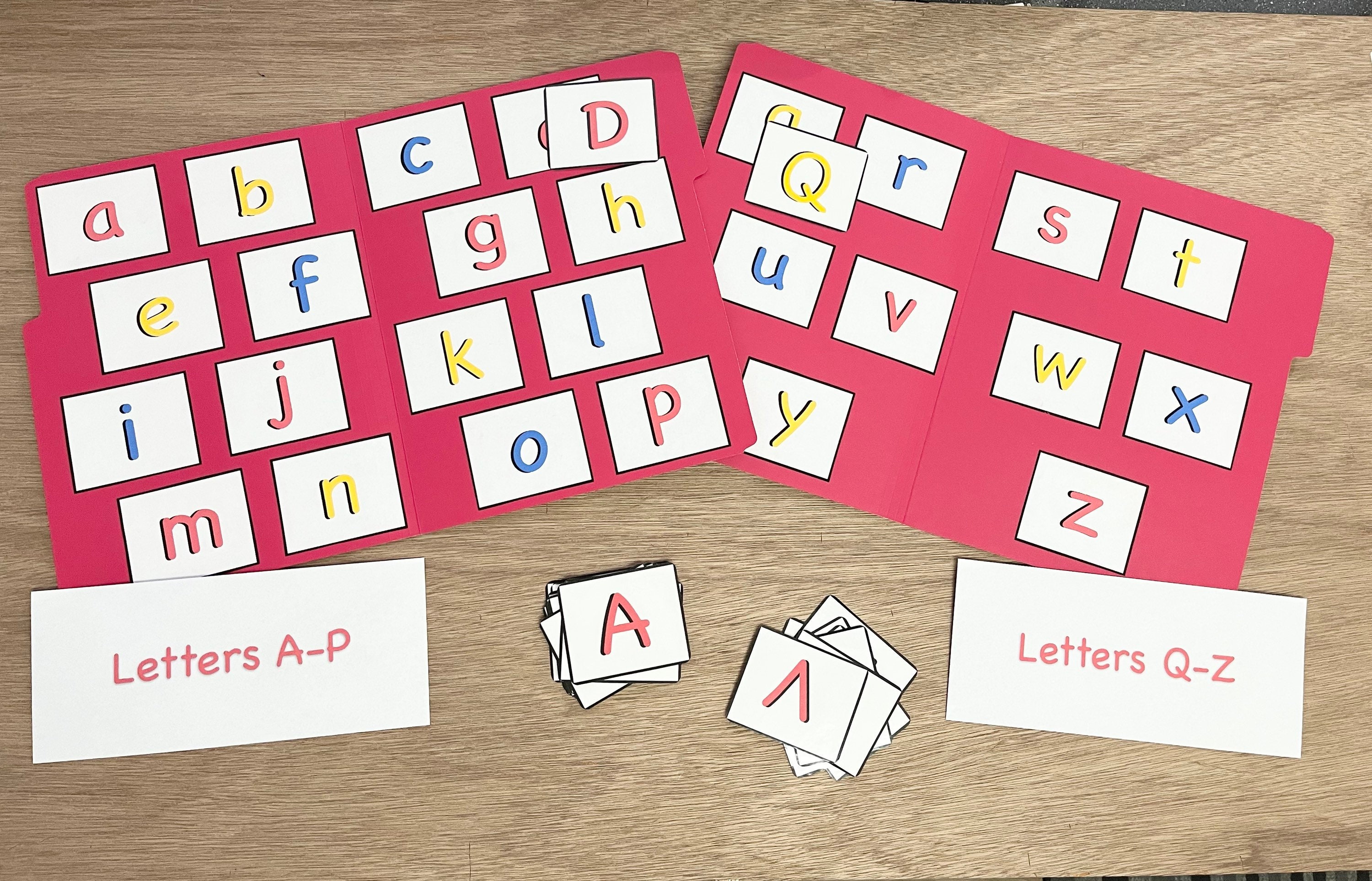 Set of 10 File Folder Games - Colors Letters Shapes - Preschool ...