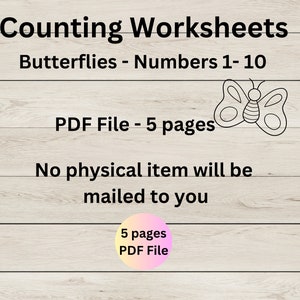 Counting Worksheets - Numbers 1 to 10 - Printable Worksheets - Math ...