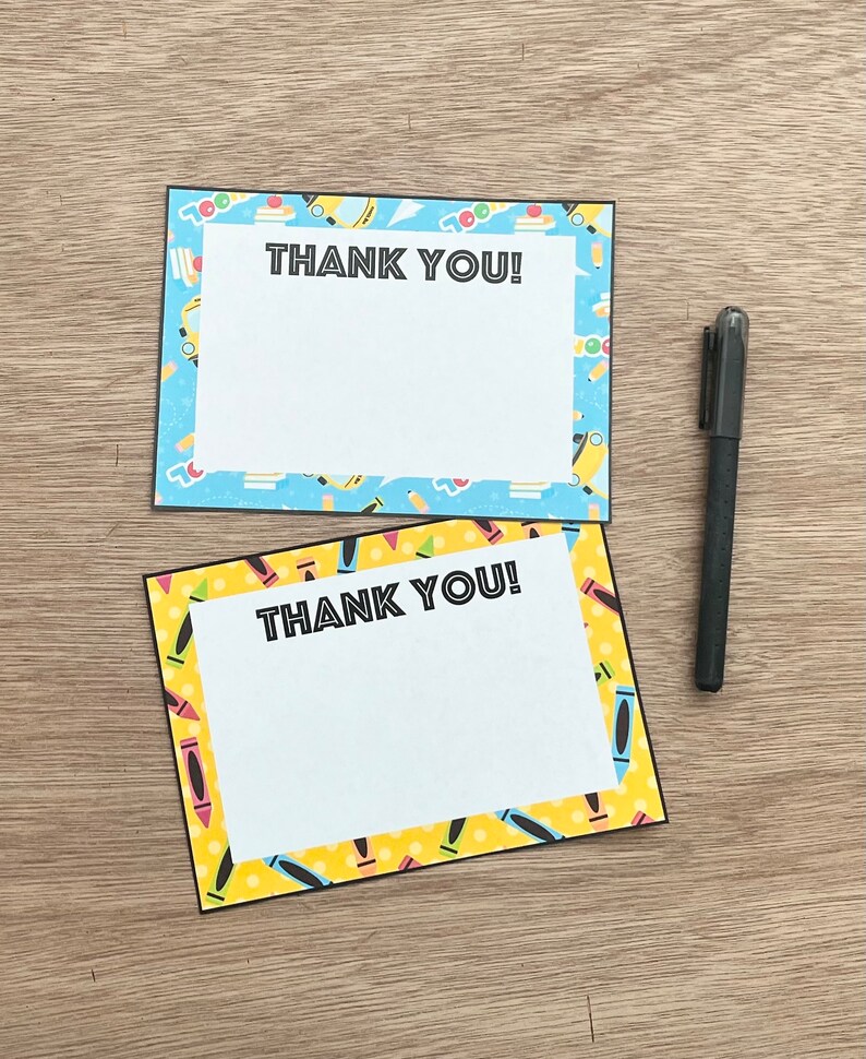 Teacher Thank You Note Printable PDF File Note Card 5x7 Inch - Etsy