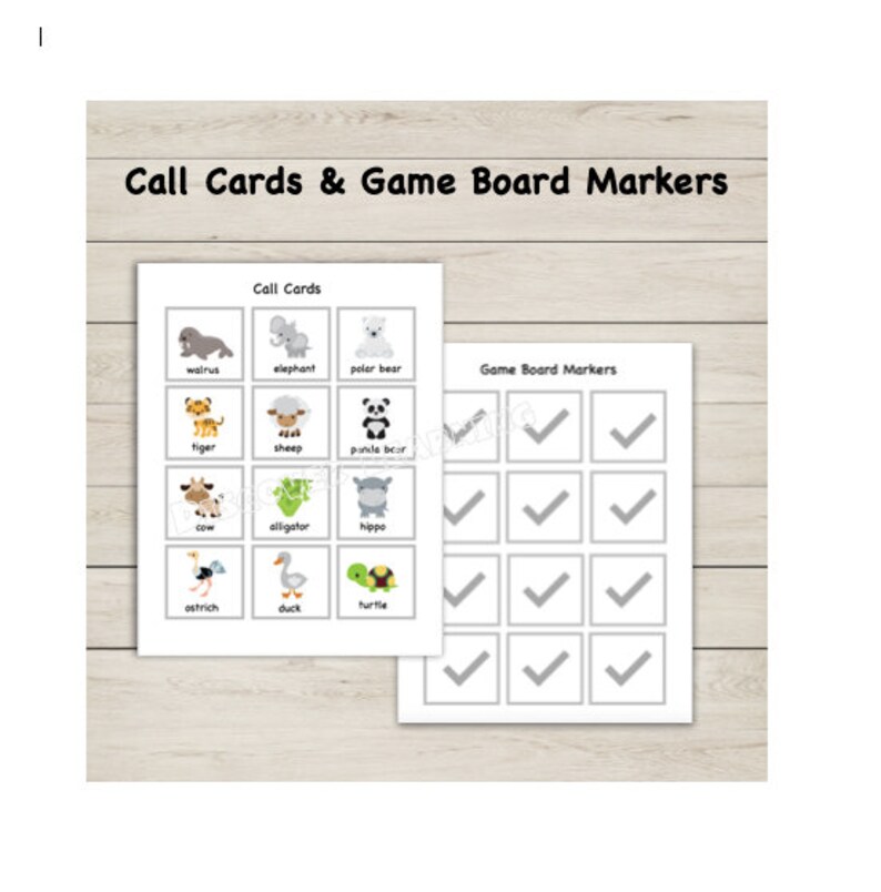 Animal Bingo - 30 Different Game Boards Printable Game - Call Cards and ...