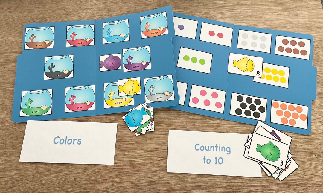 Counting and Colors File Folder Games - Counting to 10 -, Identifying ...