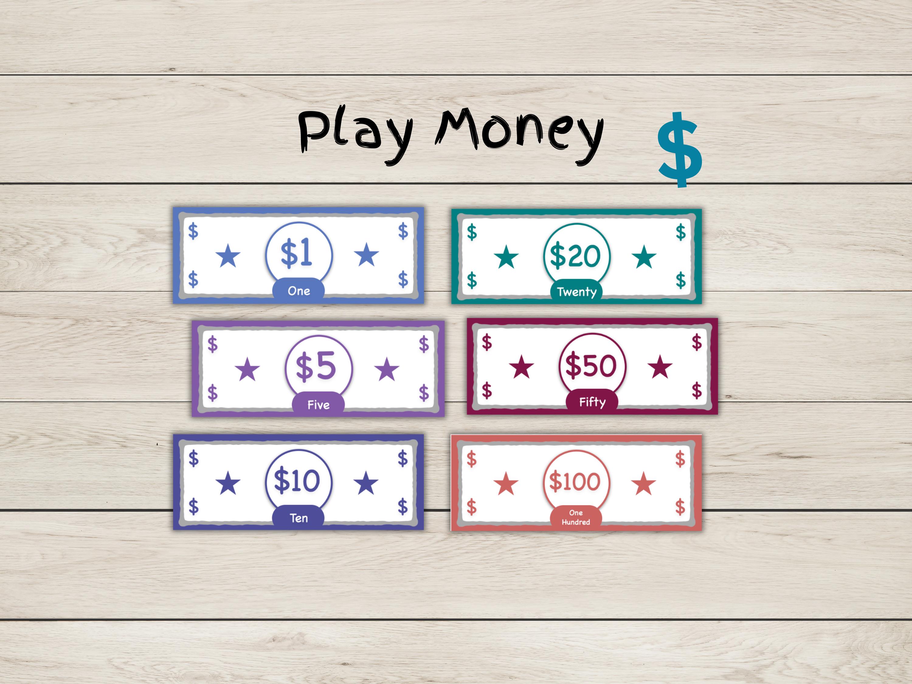 Pretend Play Money - Instant Download - Etsy