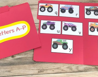 5 Pack just Letters Pack 2 Printable File Folder Games - Etsy