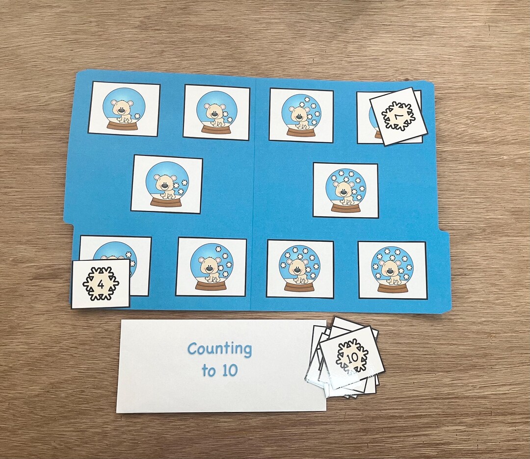 Counting File Folder Game - Numbers to 10 - Etsy