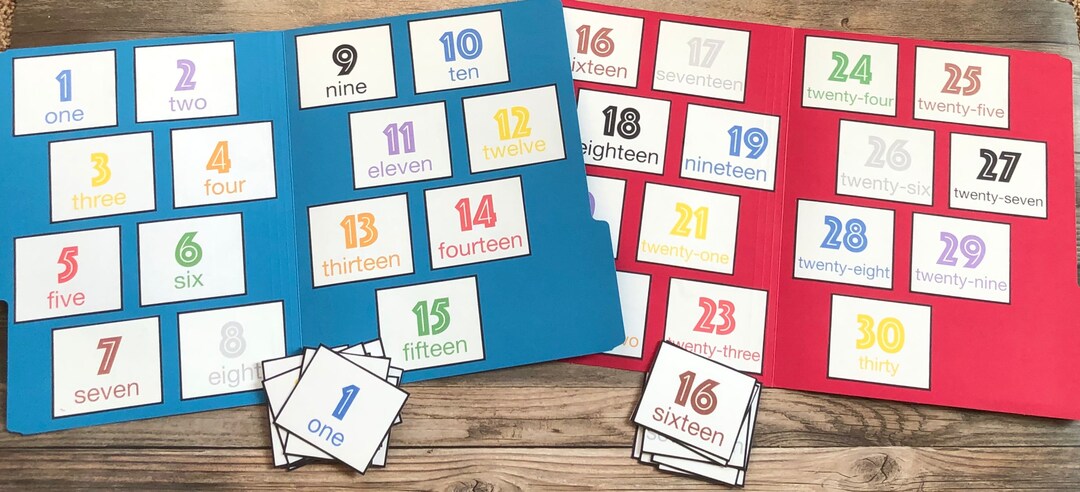 Numbers 1-30 File Folder Games: Matching & Counting Activity - Set of 2 ...