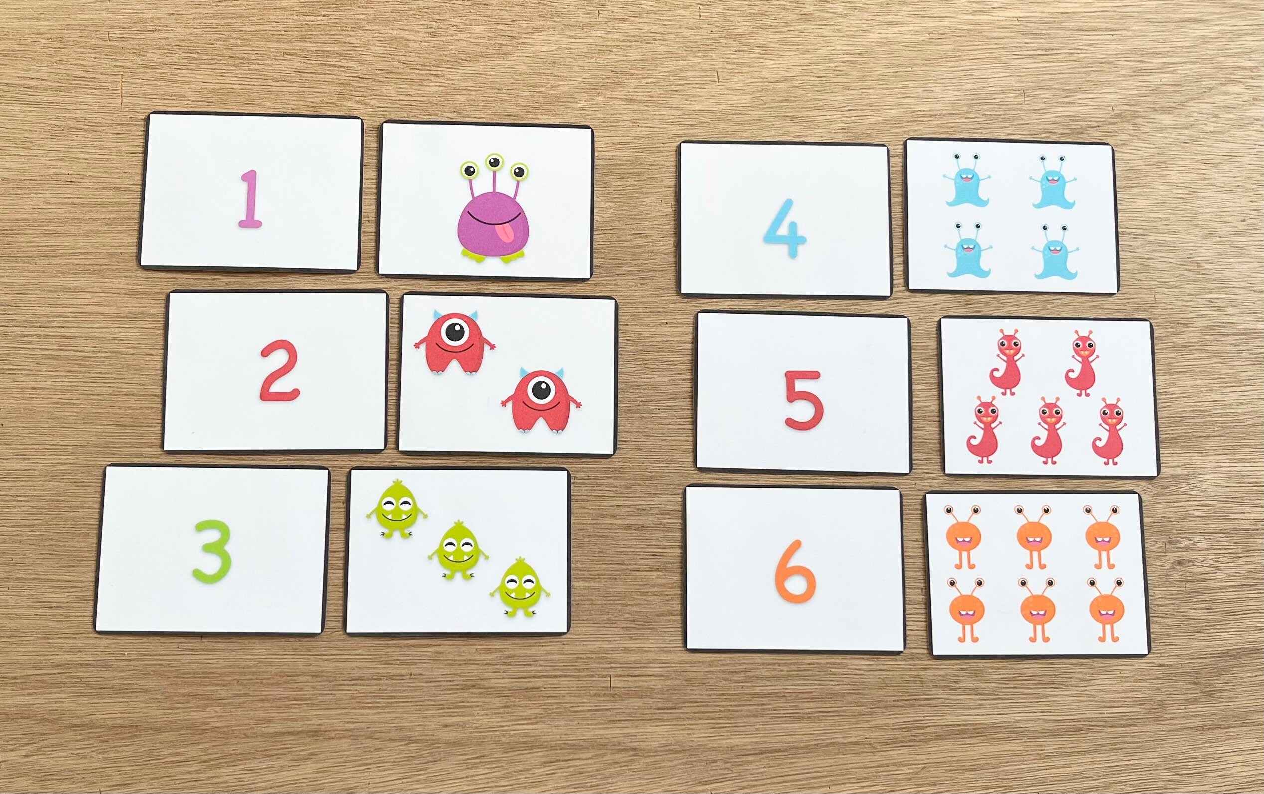 Silly Monsters Counting Flash Cards: Laminated Numbers 1-10 - Etsy