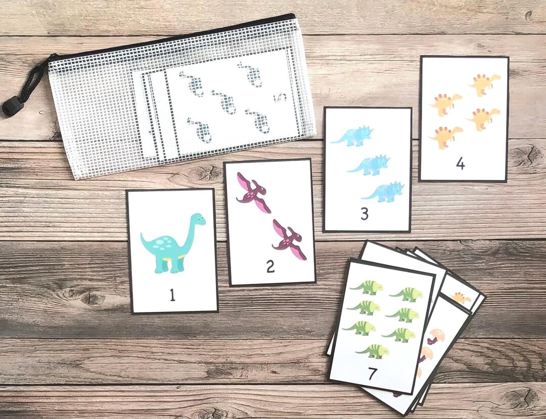 Number Flash Cards - Dinosaurs - Numbers to 20 - Counting Flash Cards ...