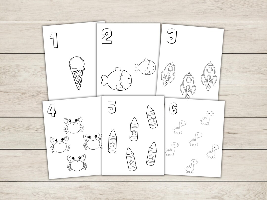 Number Coloring Pages - Numbers 1 to 20 - One Page for Each Number ...