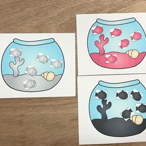 Matching Colors Sorting Colors Game 10 Different Color Fish Printable ...