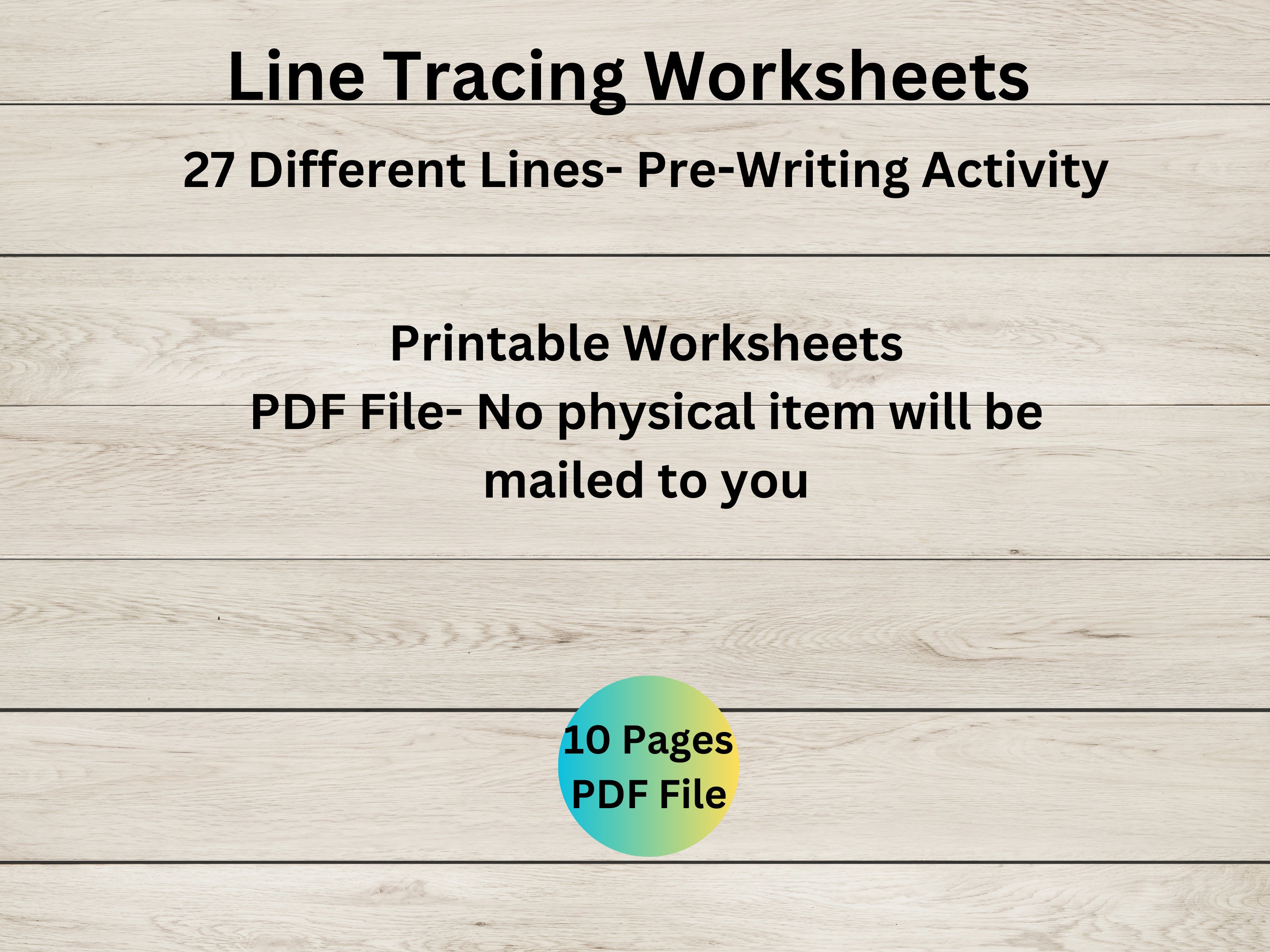 Line Tracing Worksheets - Pre-writing Activity - Pencil Control ...
